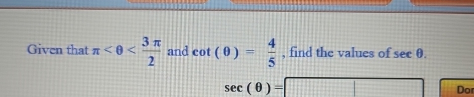 Solved Given that π
