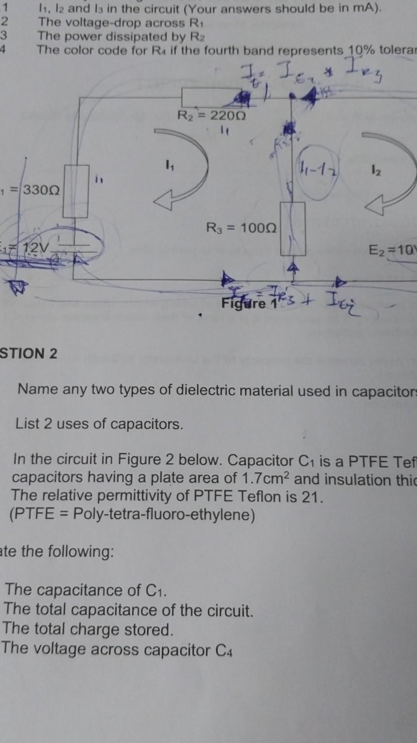 1I1,I2 and I3 in the circuit (Your answers should be | Chegg.com