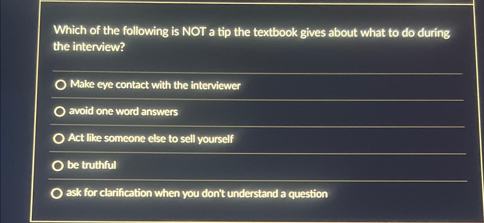 Solved Which of the following is NOT a tip the textbook | Chegg.com