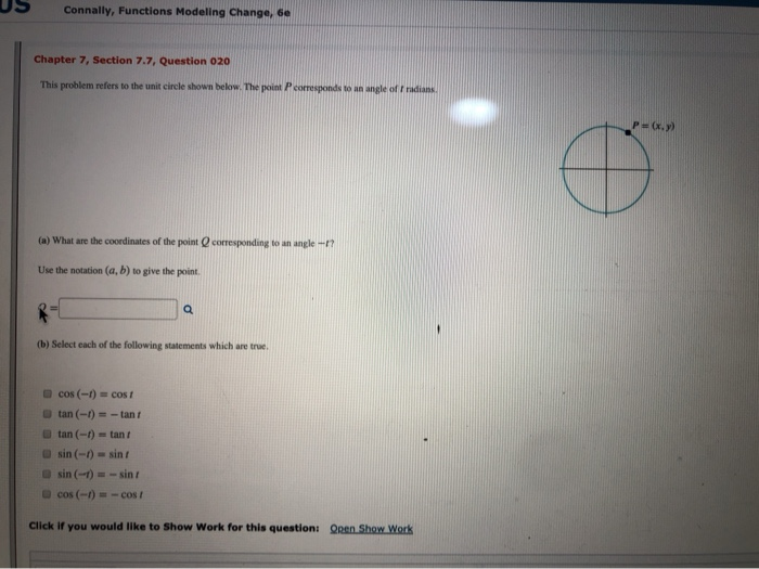 Solved US Connally, Functions Modeling Change, Ge Chapter 7, | Chegg.com