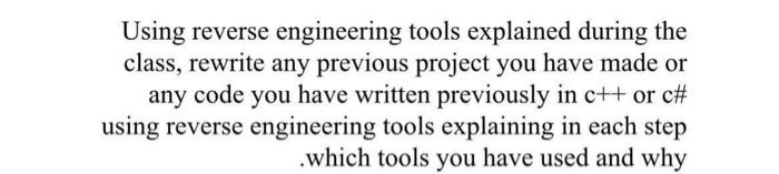 Solved Using reverse engineering tools explained during the | Chegg.com