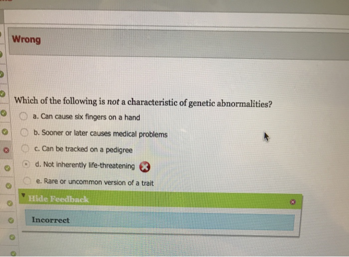 Solved Wrong Which of the following is not a characteristic | Chegg.com