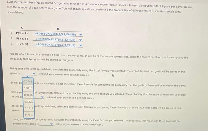 Solved Suppose the number of goals scored per game in an | Chegg.com