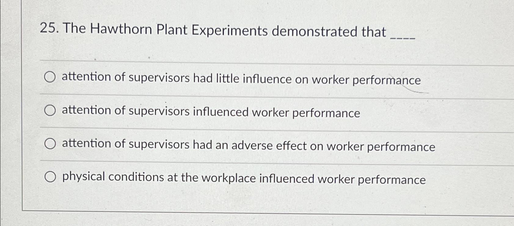 Solved The Hawthorn Plant Experiments demonstrated | Chegg.com