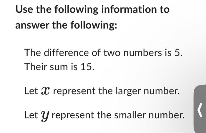 Solved Use the following information to answer the | Chegg.com
