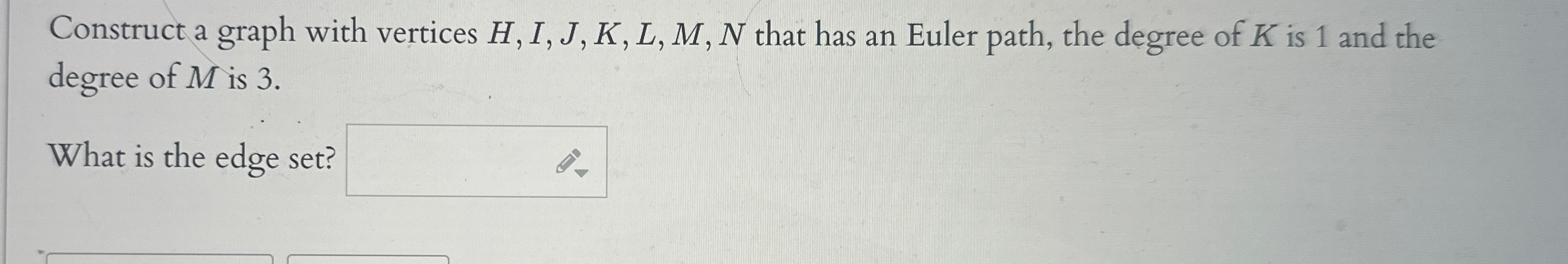 Solved Construct a graph with vertices H,I,J,K,L,M,N ﻿that | Chegg.com