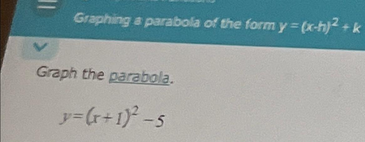 Graphing A Parabola Of The Form Y X H 2 Kgraph The