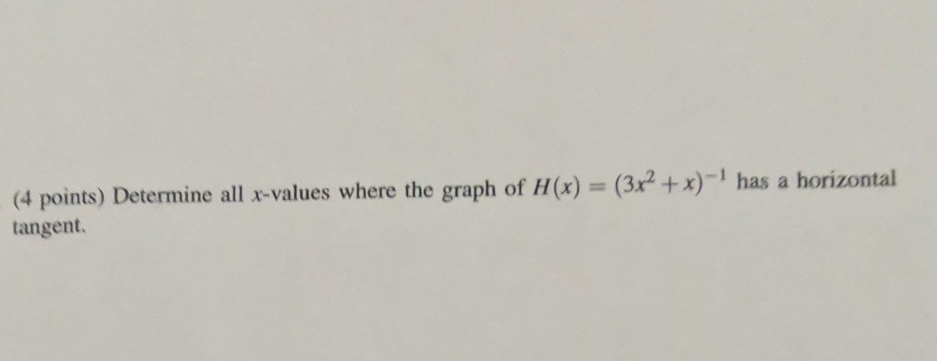 Solved (4 points) Determine all x-values where the graph of | Chegg.com