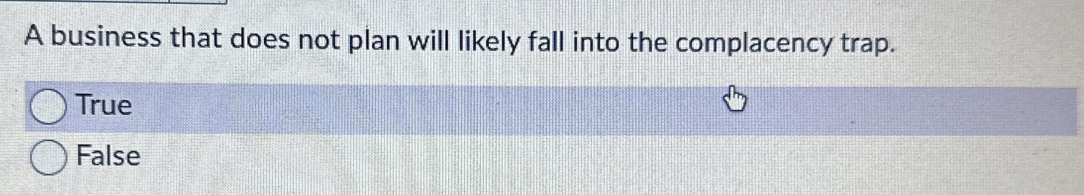 Solved A business that does not plan will likely fall into | Chegg.com