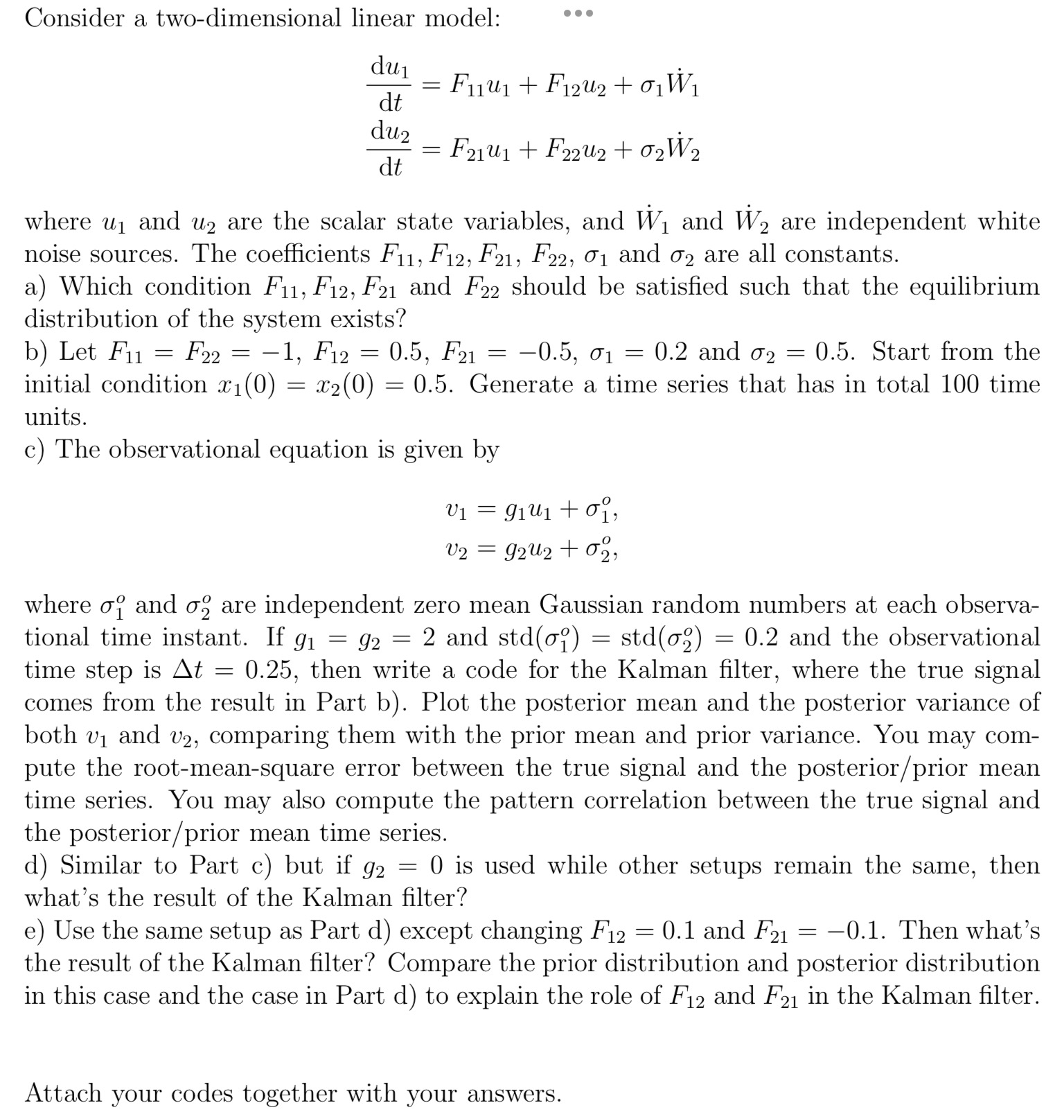Solved Consider a two-dimensional linear | Chegg.com