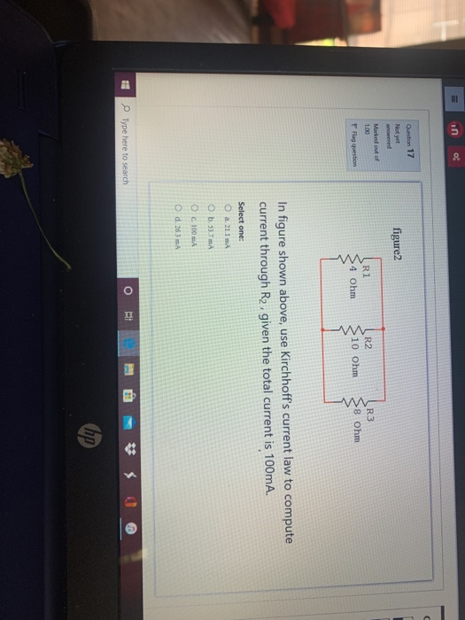 Solved in 0% Question 1 figure2 3R2 SR3 R1 34 Ohm Flag | Chegg.com