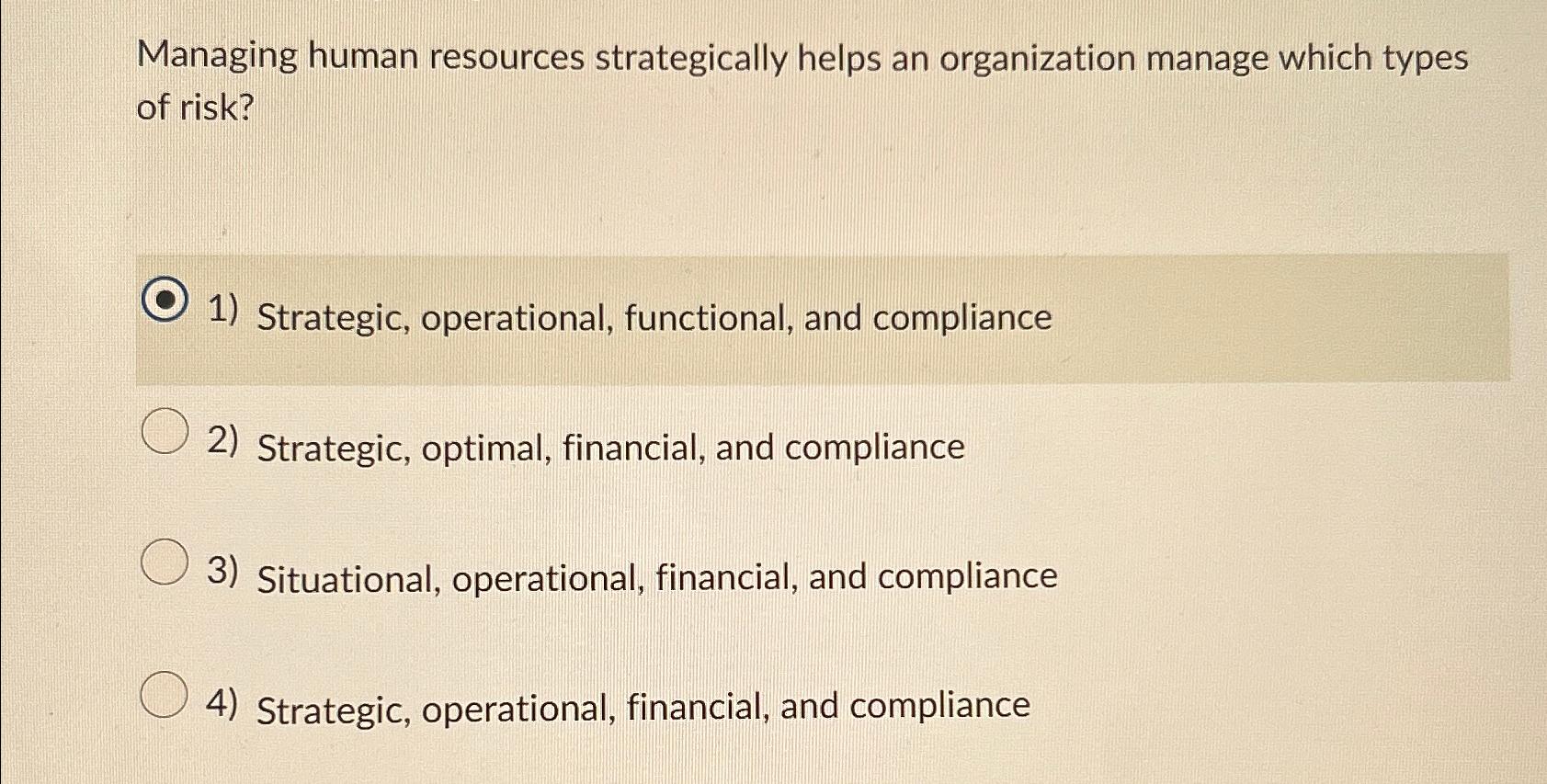 Solved Managing human resources strategically helps an | Chegg.com