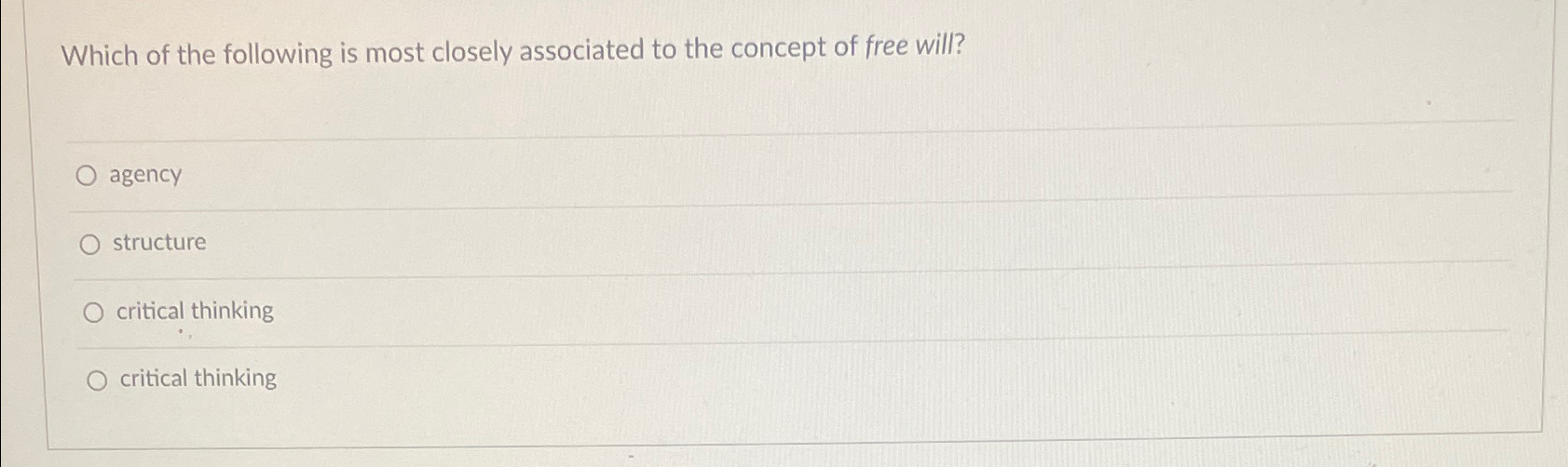 Solved Which of the following is most closely associated to | Chegg.com