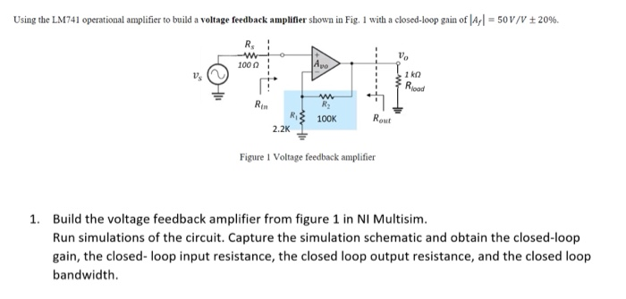 Solved Using the LM741 operational amplifier to build a | Chegg.com