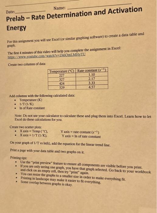 Solved Energy For this assignment you will use Excel (or | Chegg.com