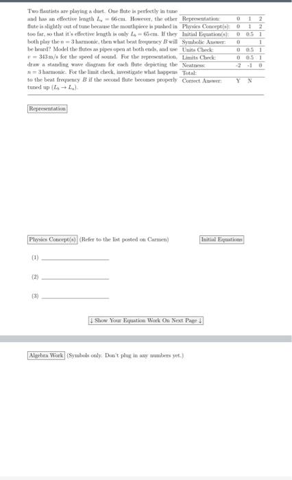 Solved Two tlautistn are playing a duct. One flute is | Chegg.com