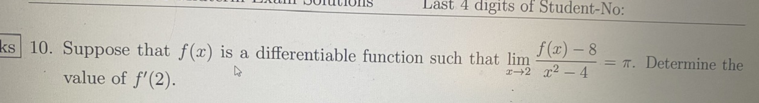 Solved Suppose that f(x) ﻿is a differentiable function such | Chegg.com