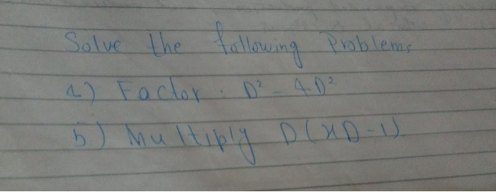 Solved Solve the following Problems | Chegg.com