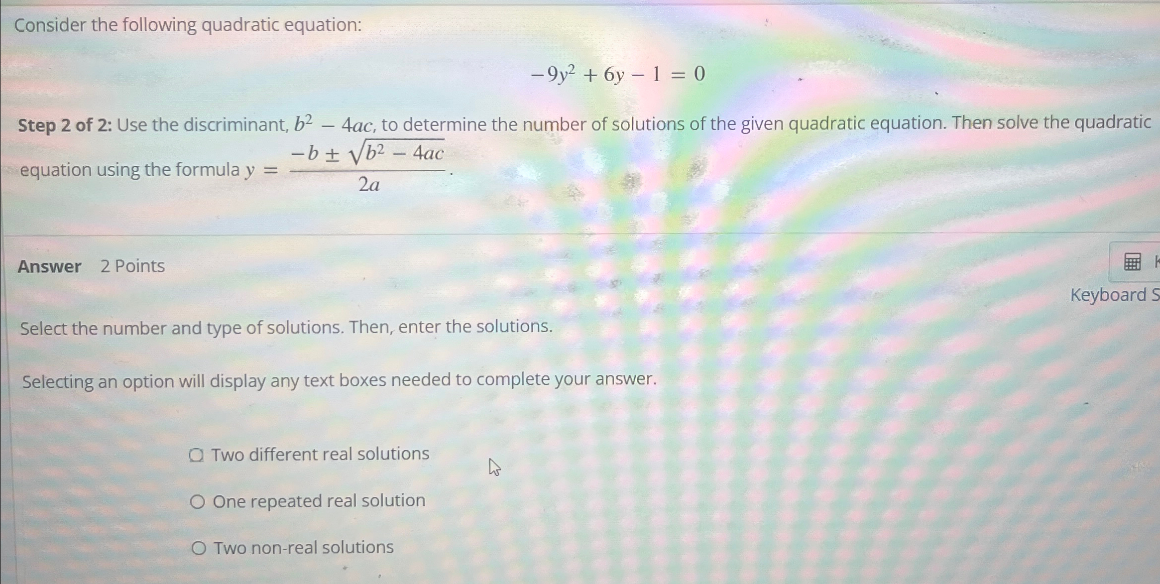 Solved Consider the following quadratic | Chegg.com
