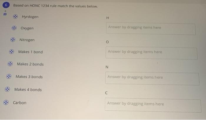 Solved Based on HONC 1234 rule match the values below, | Chegg.com