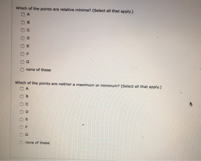 Solved Decide whether each labeled point is an absolute | Chegg.com