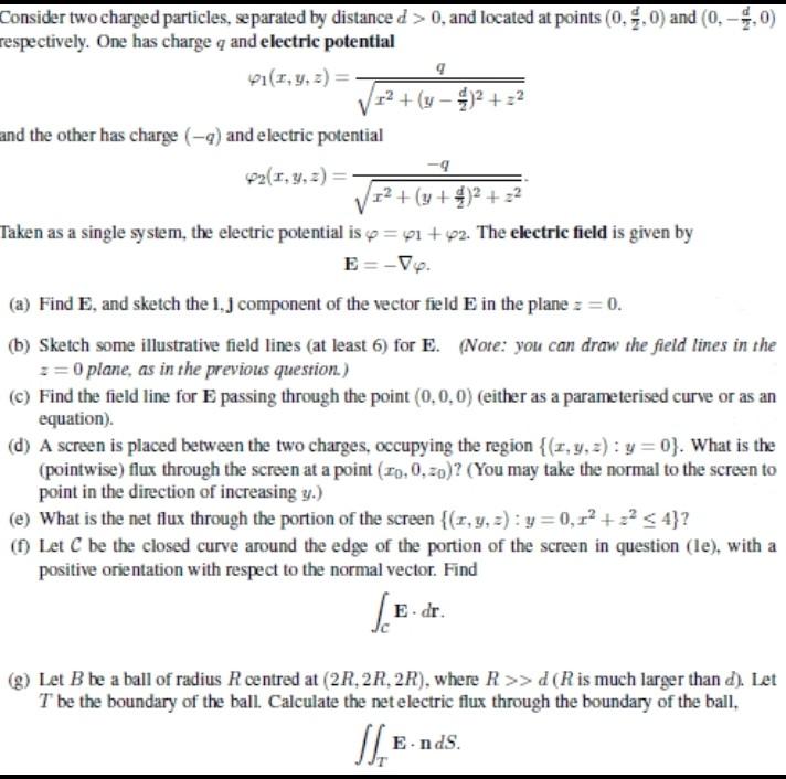 Solved Consider two charged particles, separated by distance | Chegg.com