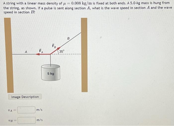 Solved A string with a linear mass density of μ=0.008 kg/m | Chegg.com
