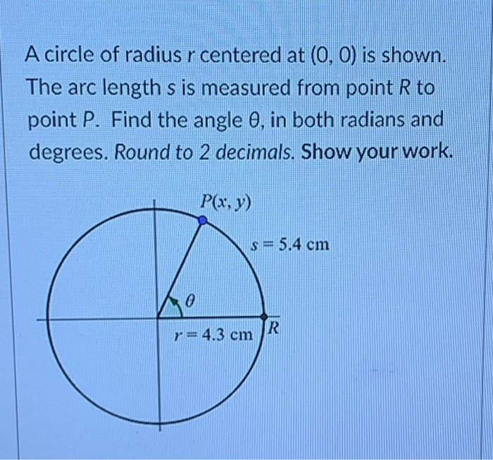 Solved A circle of radius r centered at (0,0) is shown. The | Chegg.com