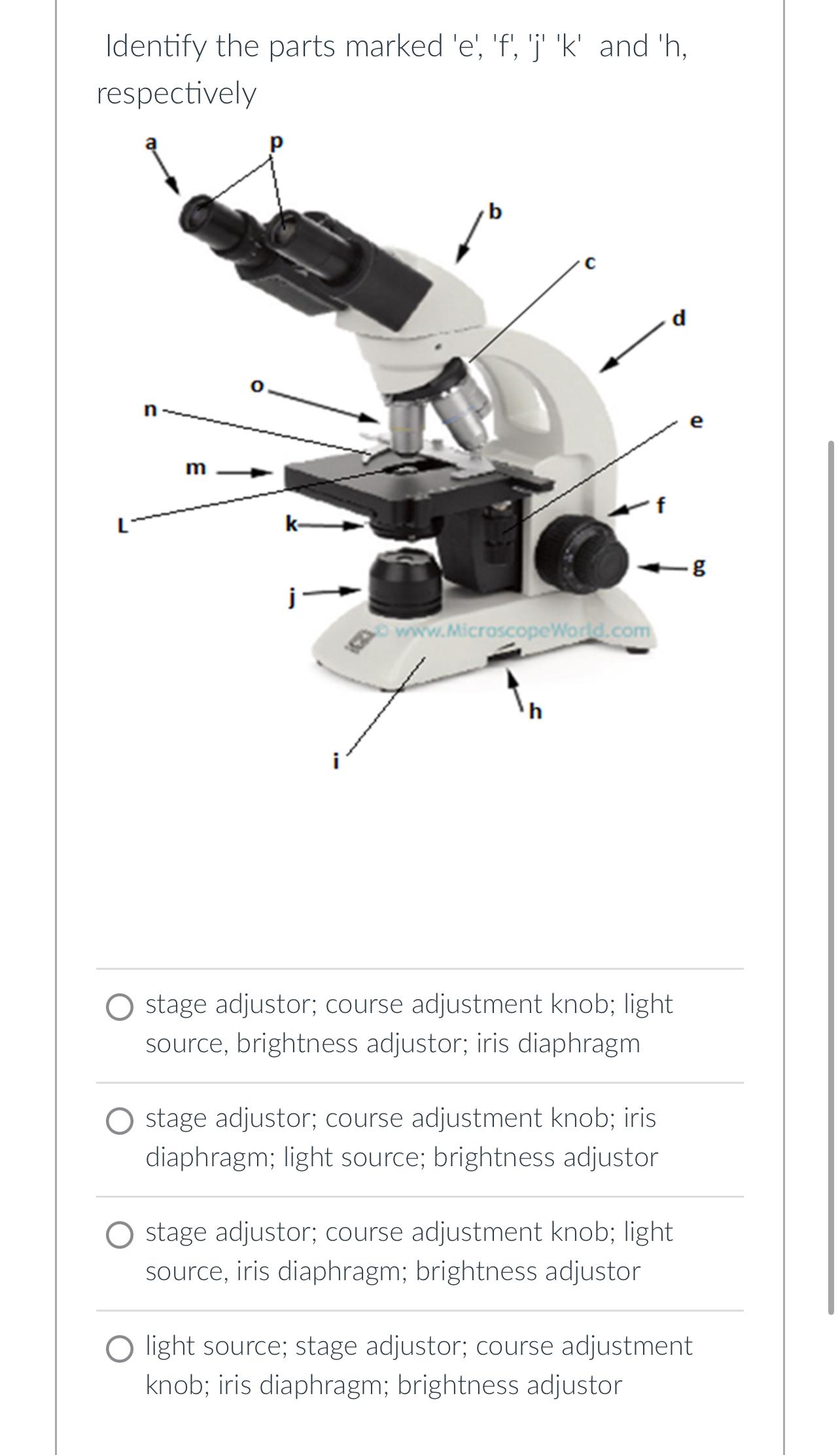 Solved Identify the parts marked 'e', 'f', 'j' 'k' ﻿and 'h, | Chegg.com