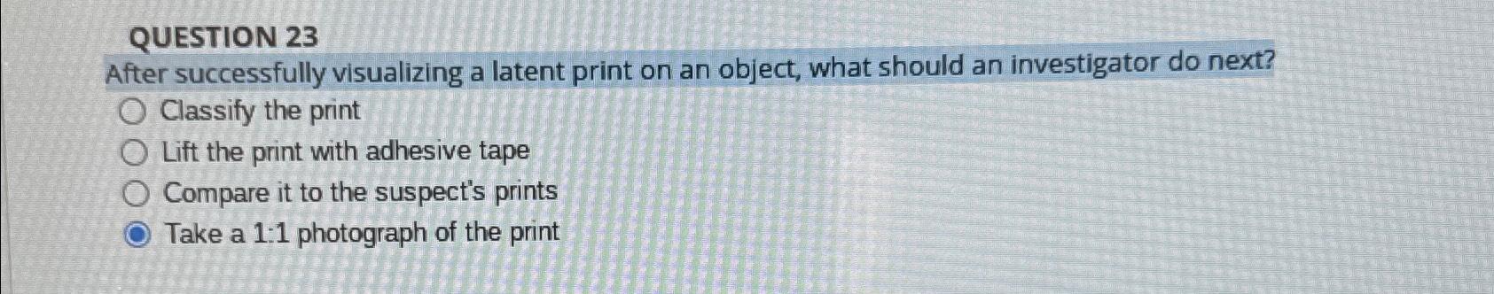 Solved QUESTION 23After successfully visualizing a latent | Chegg.com