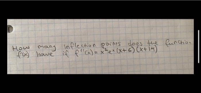 Solved D How many inflection points does the function f(x) | Chegg.com