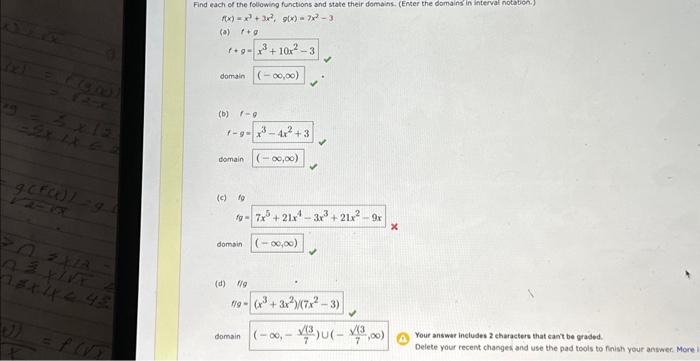 Solved Find each of the following functions and state their | Chegg.com
