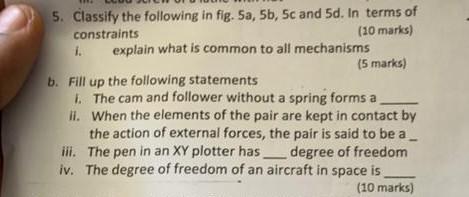 Solved 5 . Classify the following in fig. 5a, 5b, 5c and 5d. | Chegg.com