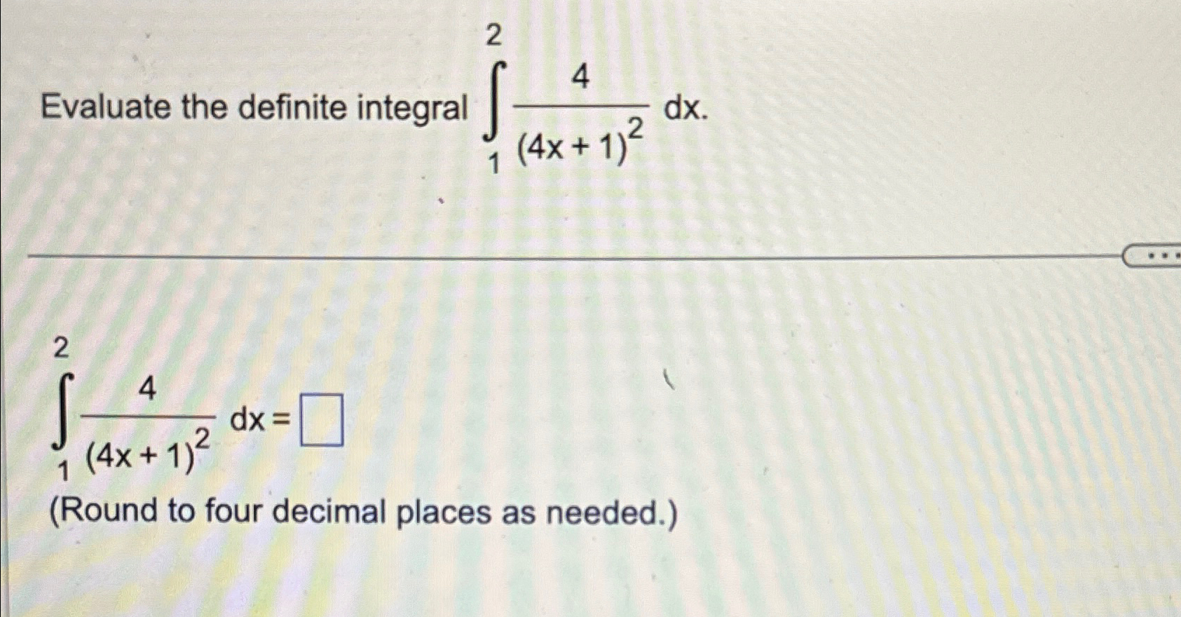 Solved Evaluate the definite integral | Chegg.com