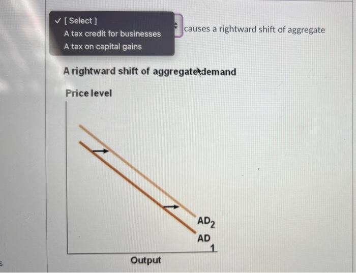 Solved causes a rightward shift of aggregate demand. A | Chegg.com