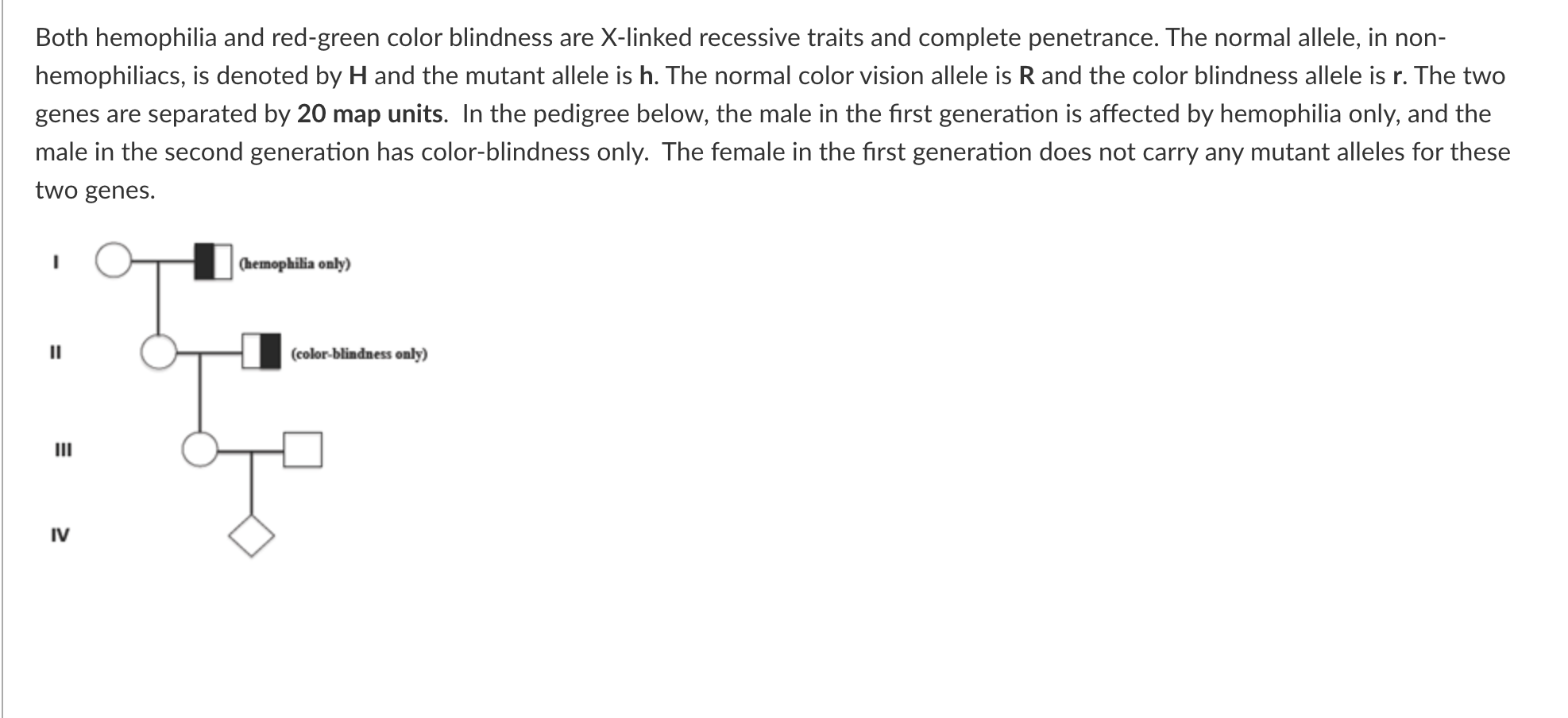 Solved Both hemophilia and red-green color blindness are | Chegg.com