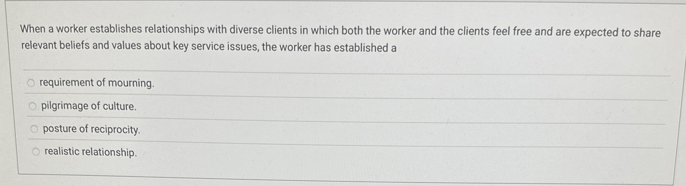 Solved When a worker establishes relationships with diverse | Chegg.com