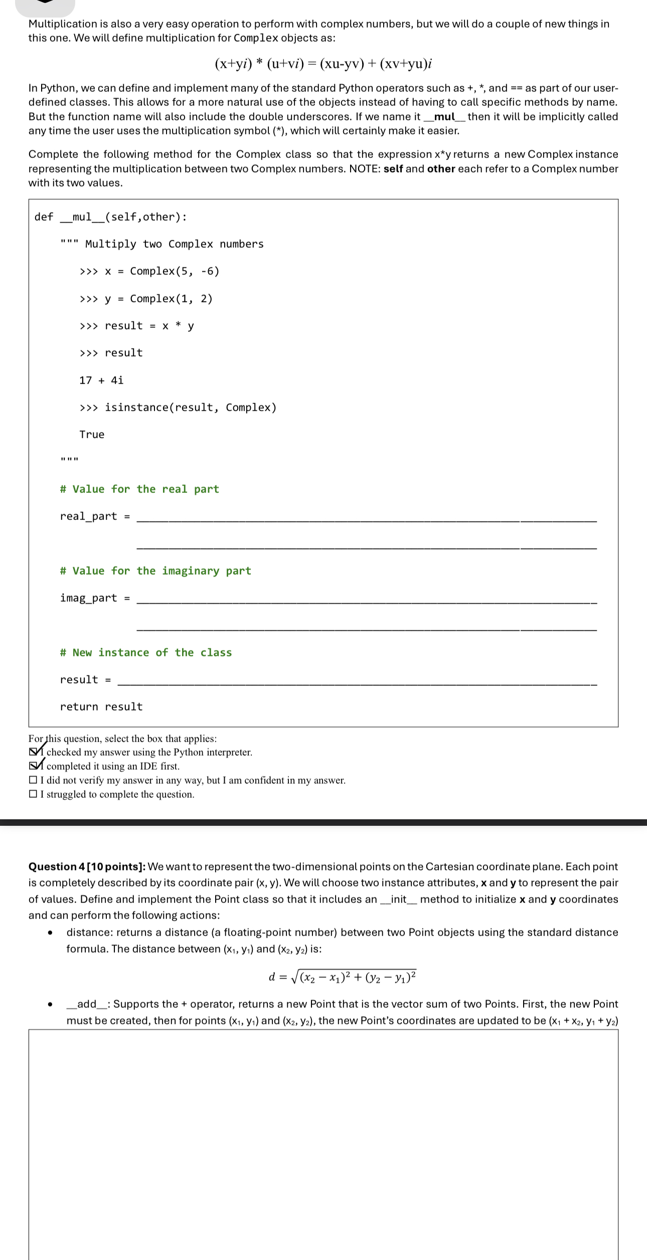 Solved Multiplication is also a very easy operation to | Chegg.com