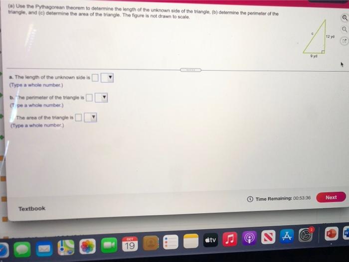 Solved (a) Use the Pythagorean theorem to determine the | Chegg.com