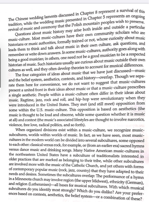 Solved Write a one page summary on the "History of Music" | Chegg.com