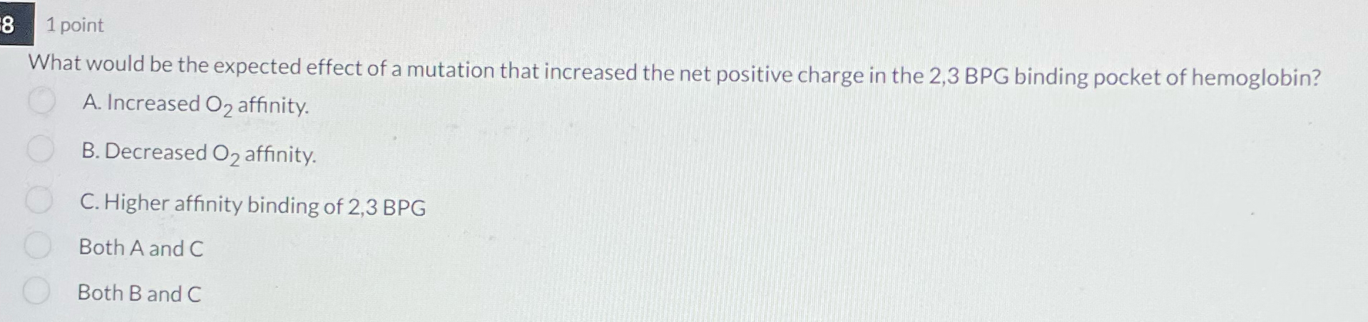 Solved 81 ﻿pointWhat would be the expected effect of a | Chegg.com