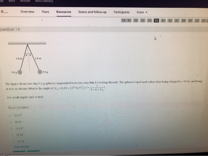 Solved BULEB Library II ... Overview Plans Resources Status | Chegg.com