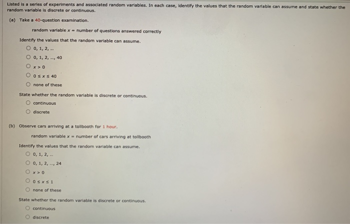 Solved Listed is a series of experiments and associated | Chegg.com