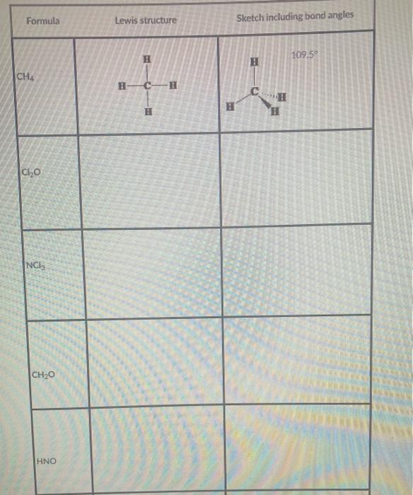 Solved Fomula Lewis structure Sketch including bond angles | Chegg.com