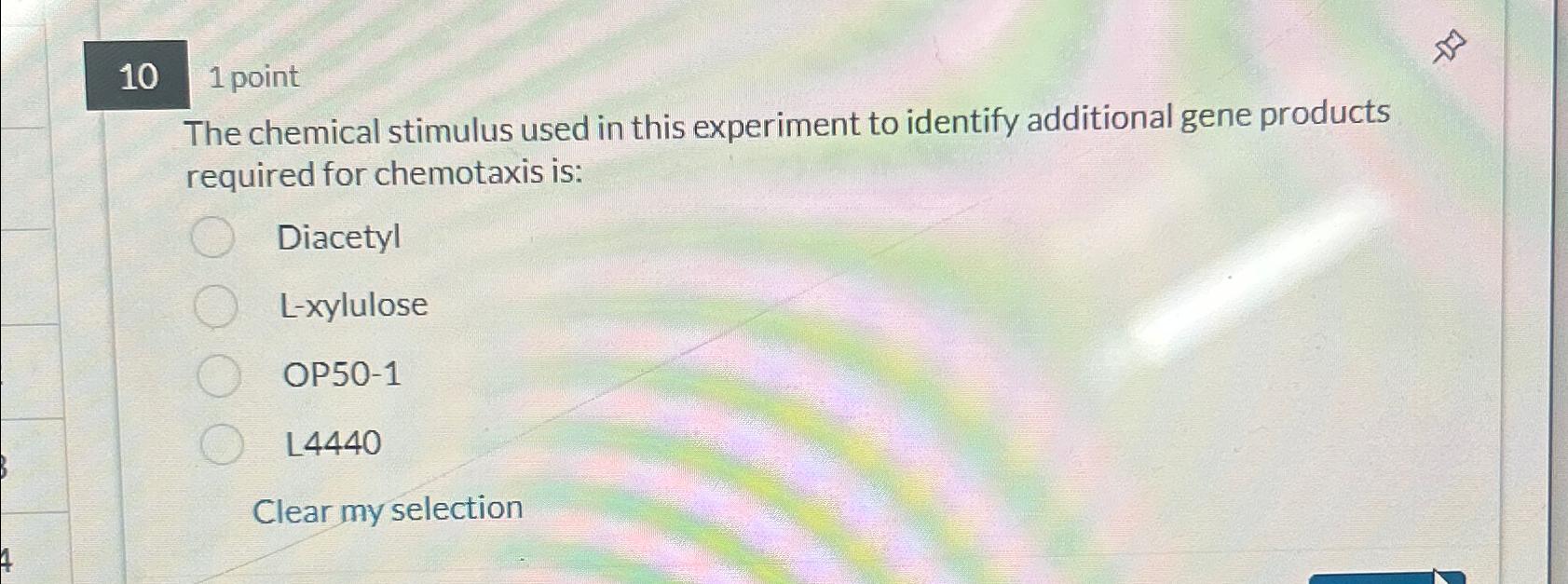 Solved 101 ﻿pointThe chemical stimulus used in this | Chegg.com