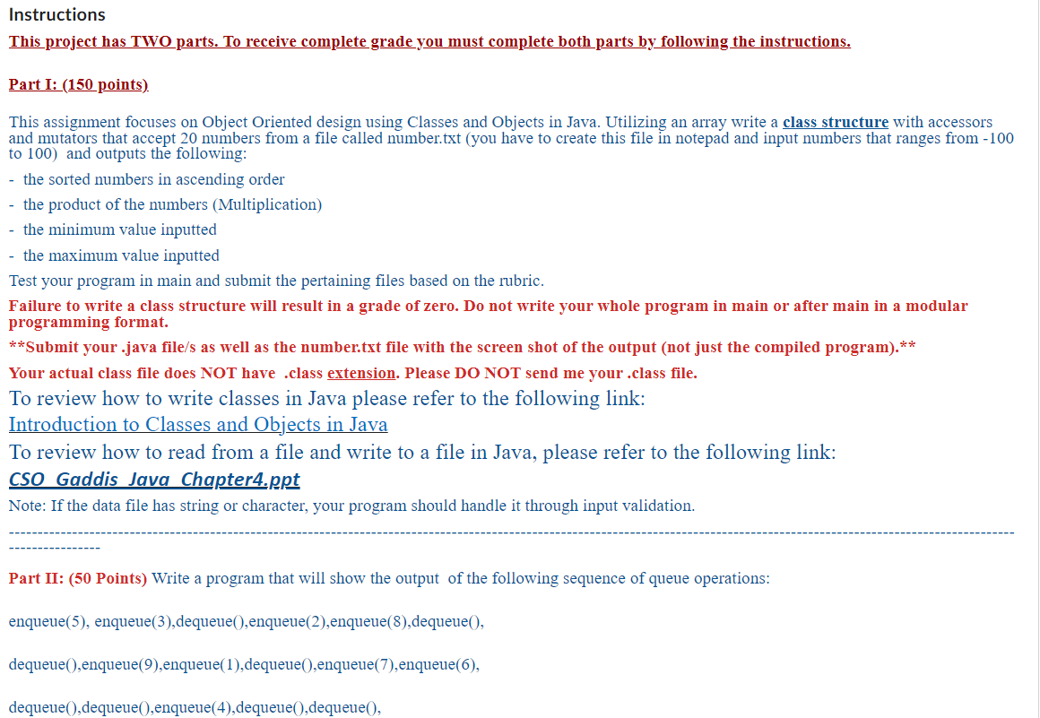 Solved Instructions complete part I and II thank you!This | Chegg.com