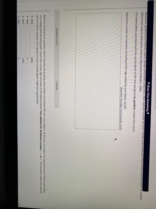 Solved Show Time Remaining Museums, symphony Orchestras, | Chegg.com