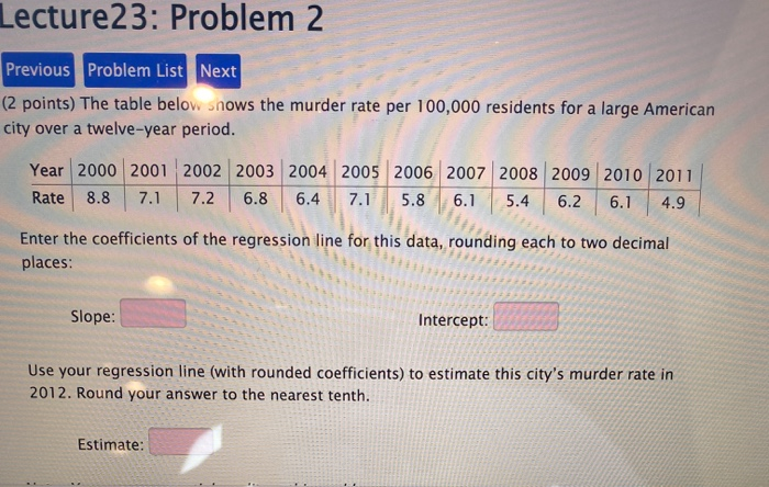 Solved Lecture23: Problem 2 Previous Problem List Next (2 | Chegg.com