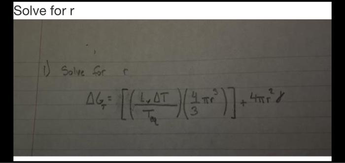 Solved Solve for r Is Solve for a AG= [(-4 LAT TEC 3 :)] 3 | Chegg.com