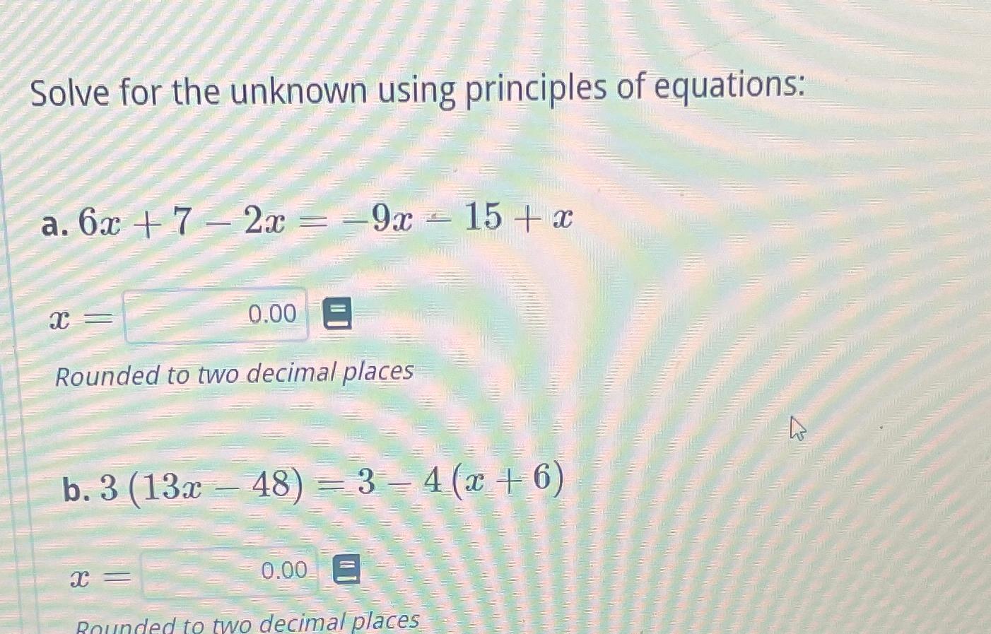 Solved Solve for the unknown using principles of | Chegg.com